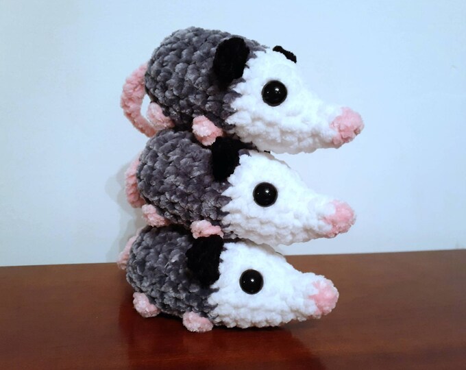 Crochet Possum, Possum Plush, Possum Stuffed Animal, Opossum Plushie ...