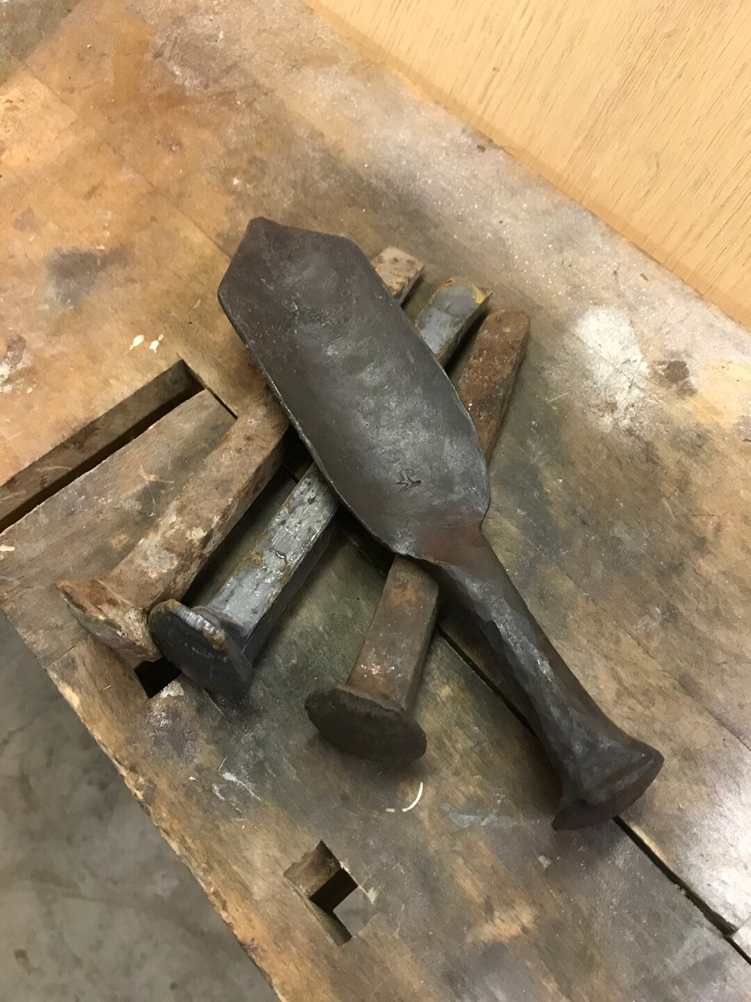 Hand-forged Railroad Spike Trowel, Hand Shovel, Garden Tool, Railroad ...