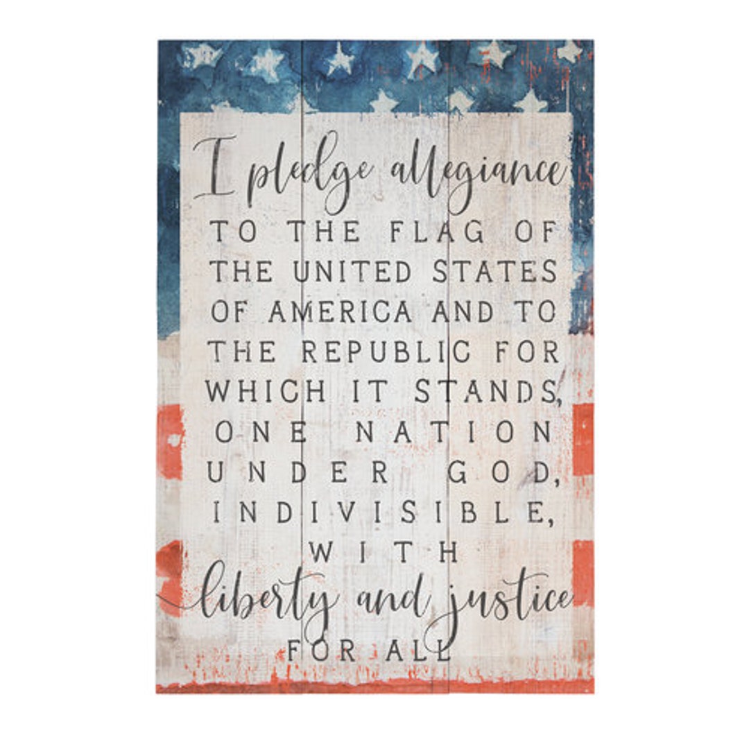 Pledge of Allegiance Rustic Pallet - Etsy
