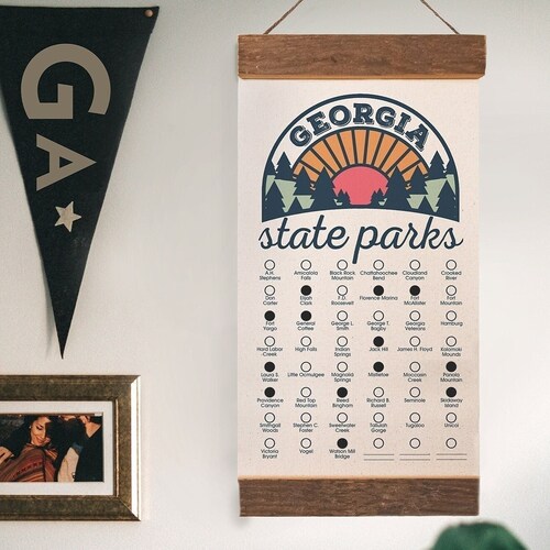 GA State Park Adventure Checklist WITH Pen // Georgia State - Etsy