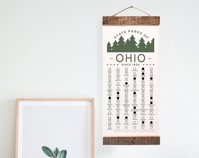 Ohio State Park Sign I Ohio State Park Map Choose Your Wood - Etsy