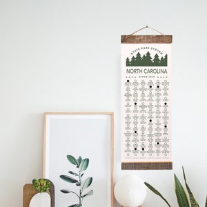 NC State Park Adventure Checklist WITH Pen // North Carolina | Etsy