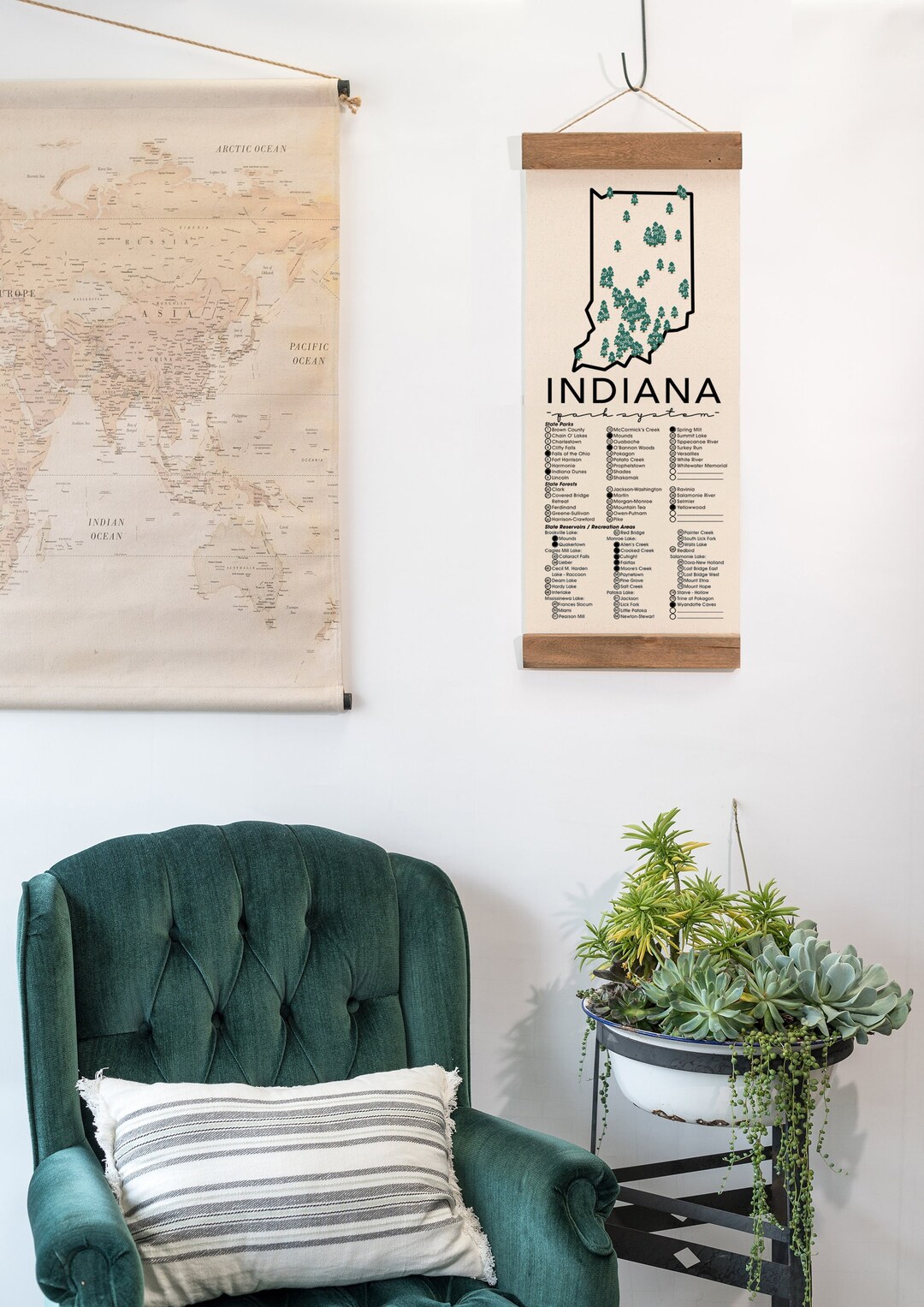 IN State Park Adventure Checklist WITH Pen // Indiana State Park ...