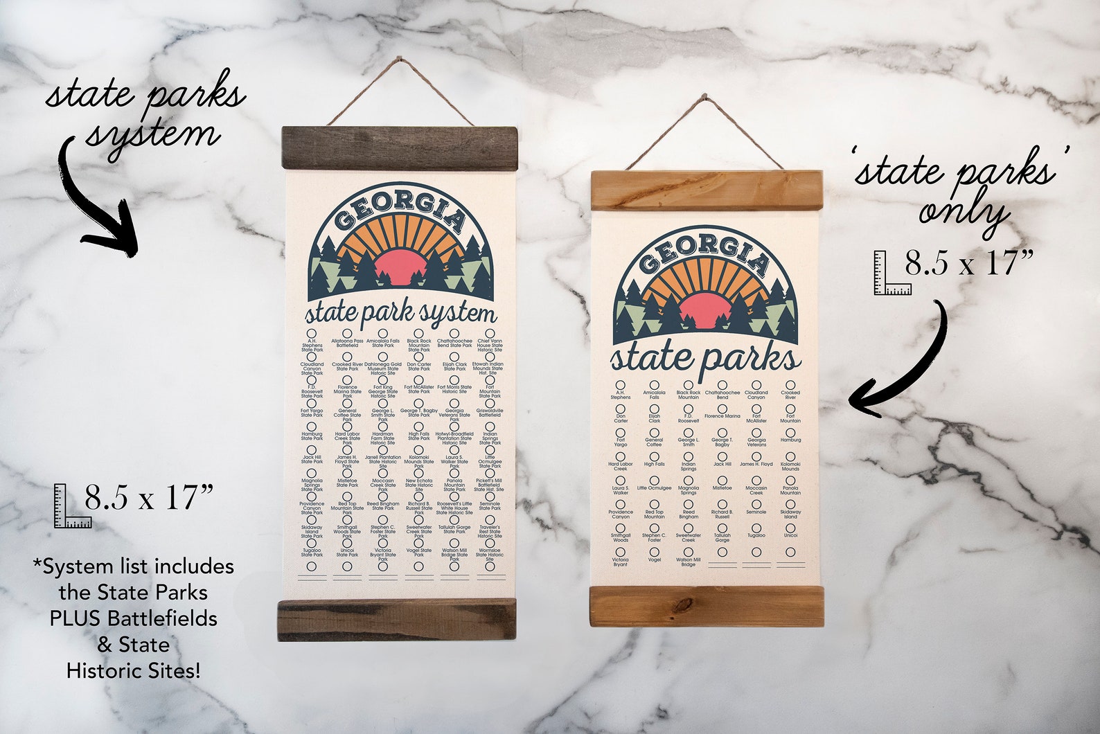 GA State Park Adventure Checklist WITH Pen // Georgia State Park ...