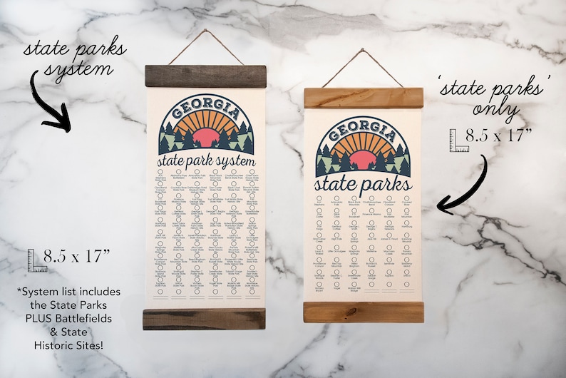 GA State Park Adventure Checklist WITH Pen // Georgia State | Etsy