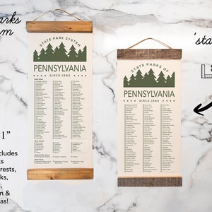 Pennsylvania State Park Checklist WITH Pen // Travel Pennsylvania ...