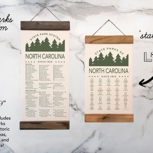 NC State Park Adventure Checklist WITH Pen // North Carolina State Park ...