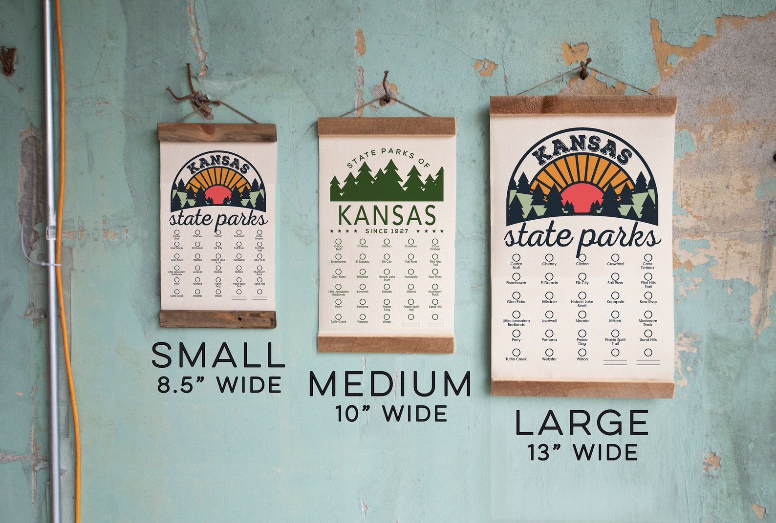 KS State Park Adventure Checklist WITH Pen // Kansas State - Etsy