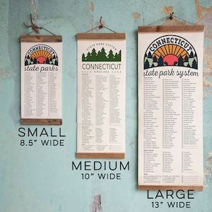 CT State Park Checklists WITH Pen // Connecticut State // Canvas ...