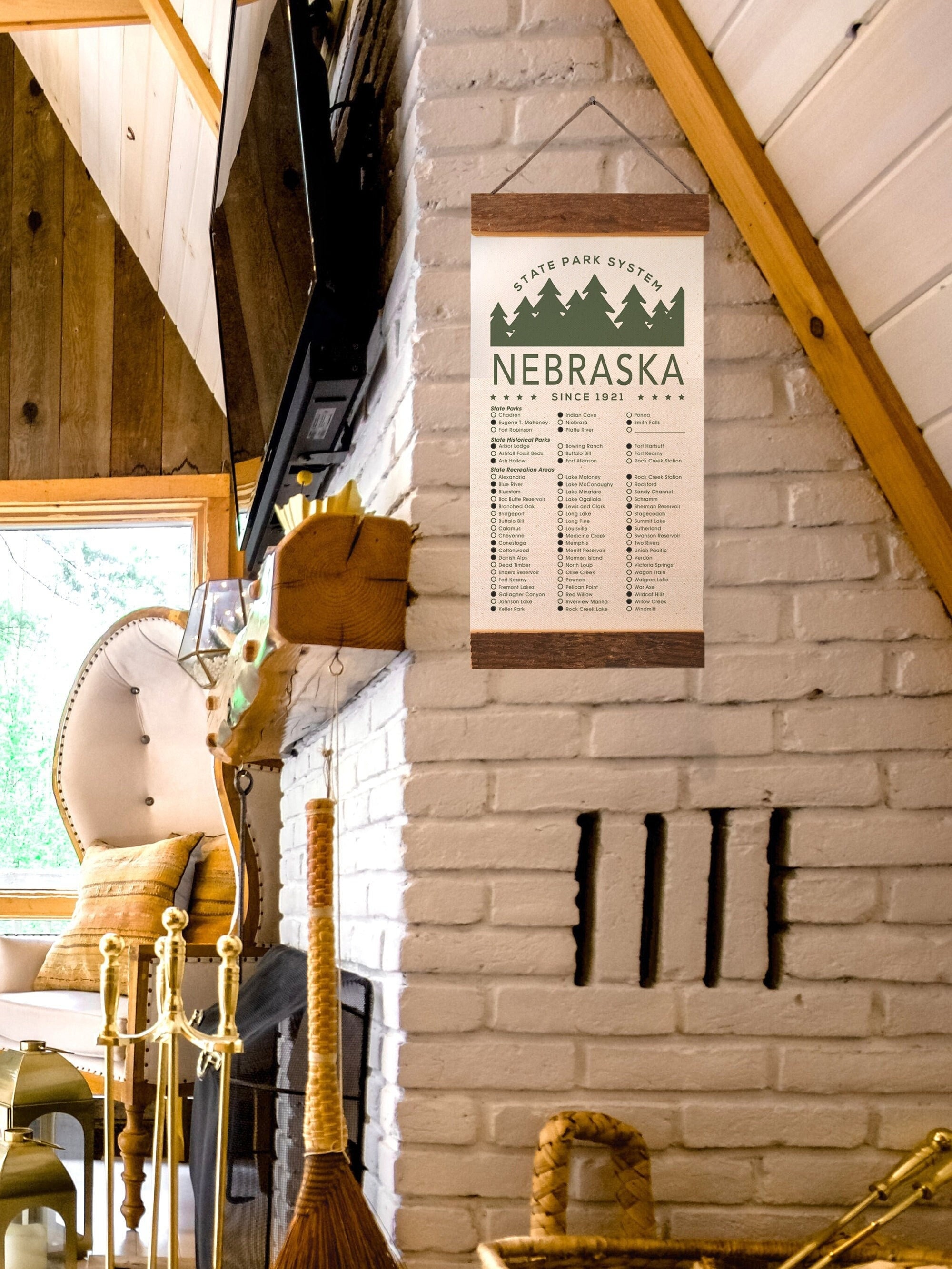 NE State Park Adventure Checklist WITH Pen // Nebraska State - Etsy