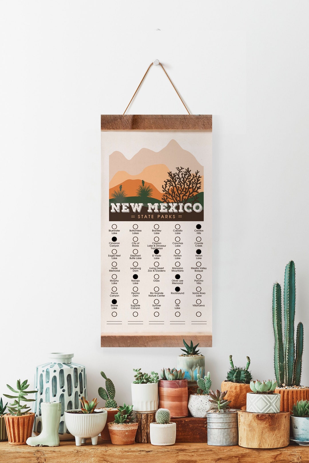 NM State Park Adventure Checklist WITH Pen // New Mexico State Park ...