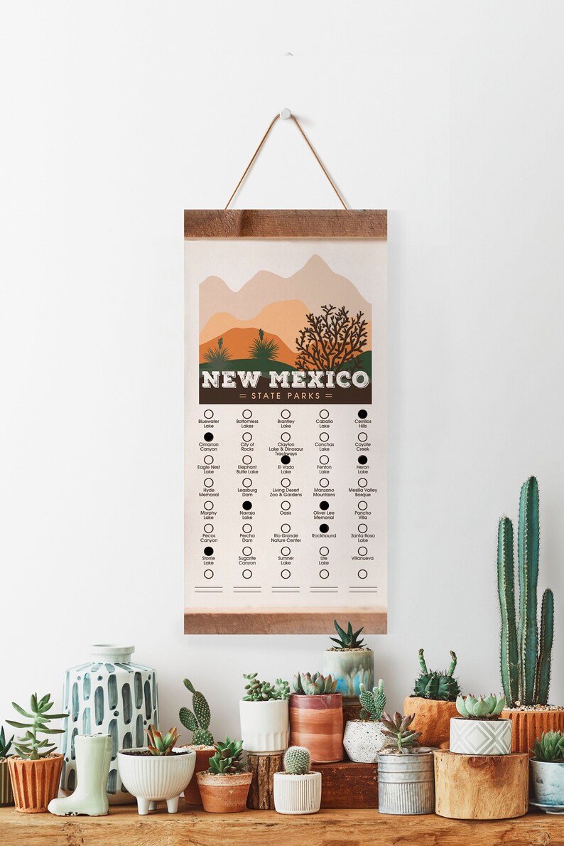 NM State Park Adventure Checklist WITH Pen // New Mexico State Park ...