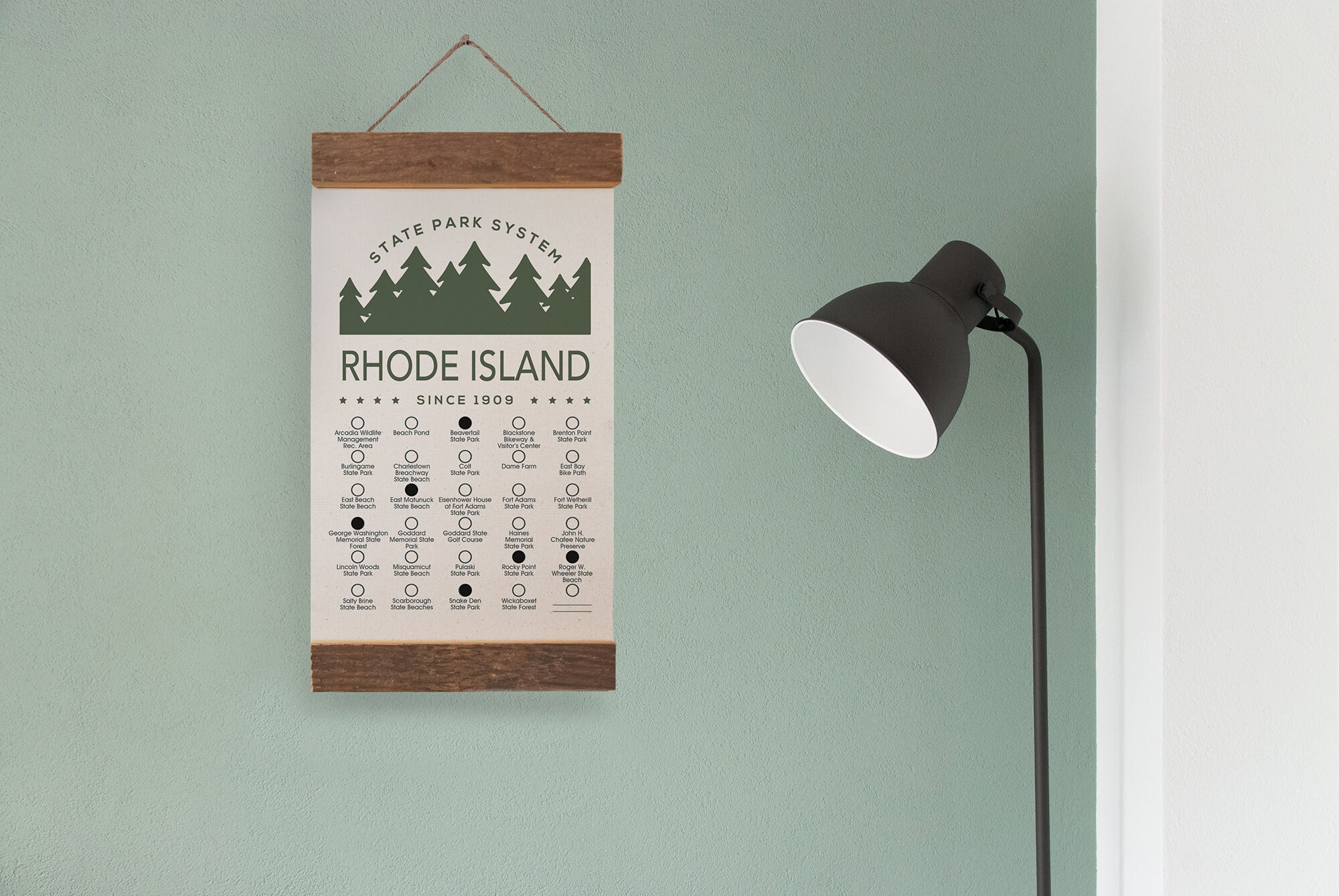 Rhode Island State Park Checklist WITH Pen // Travel Rhode - Etsy