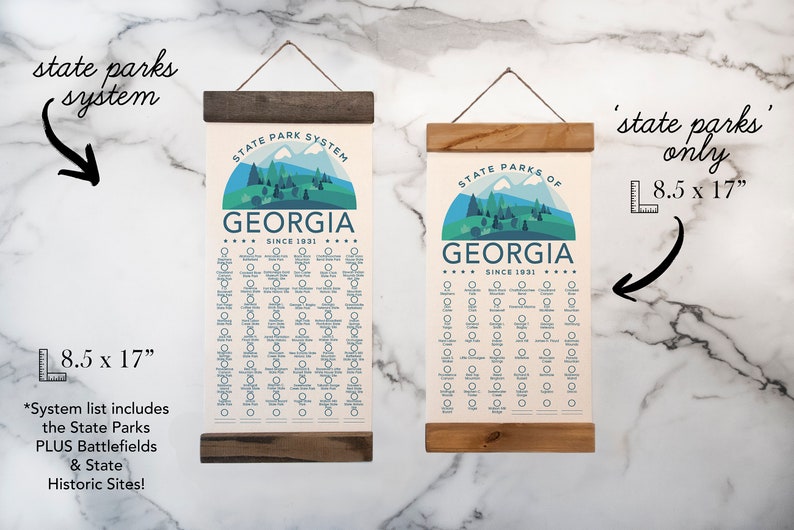 GA State Park Adventure Checklist WITH Pen // Georgia State | Etsy