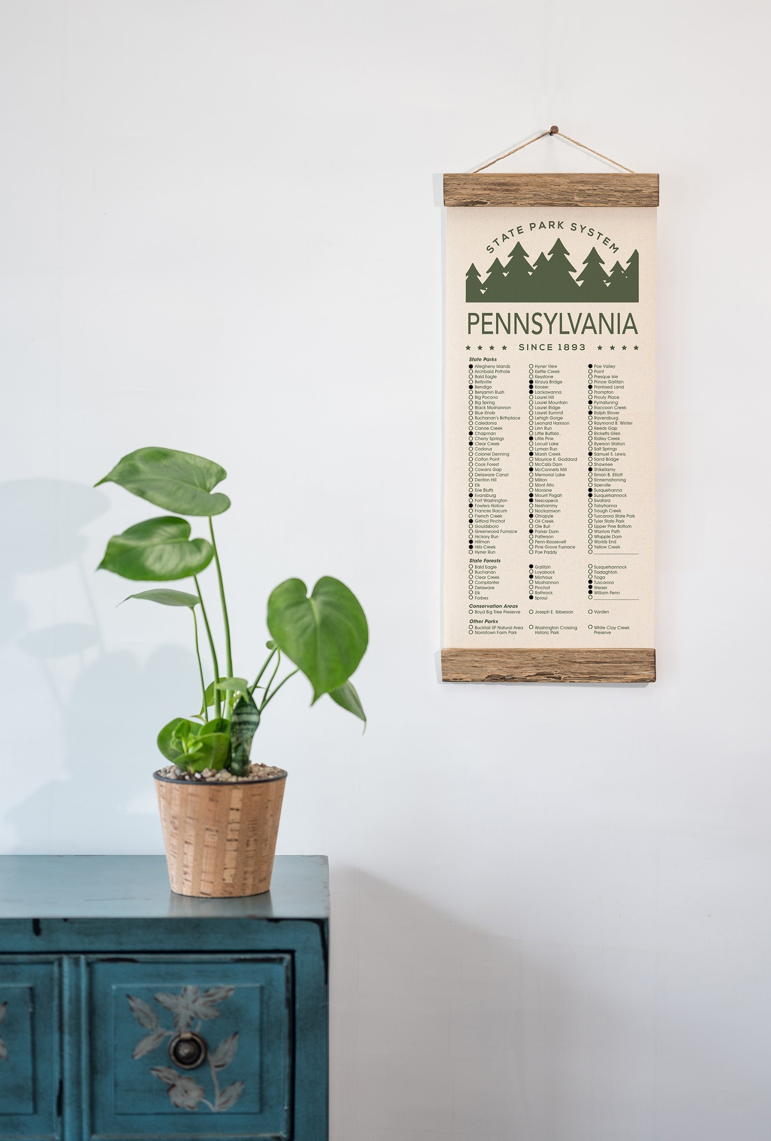 Pennsylvania State Park Checklist WITH Pen // Travel Pennsylvania ...
