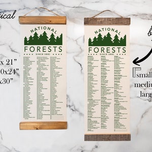 National Forest Checklist WITH Pen, National Park Gift, Hiker Gift, US ...