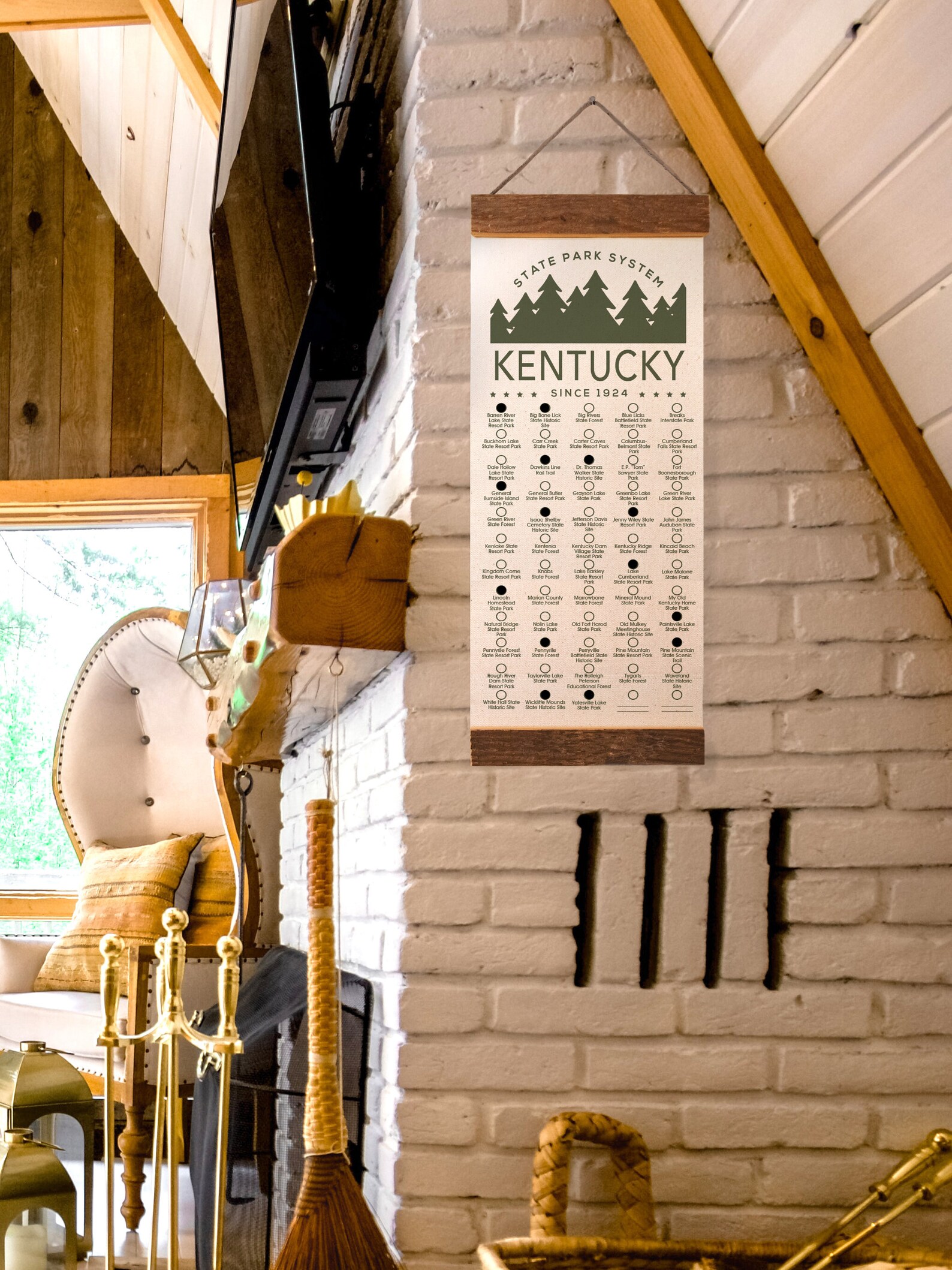 KY State Park Checklists WITH Pen // Kentucky State / Canvas | Etsy