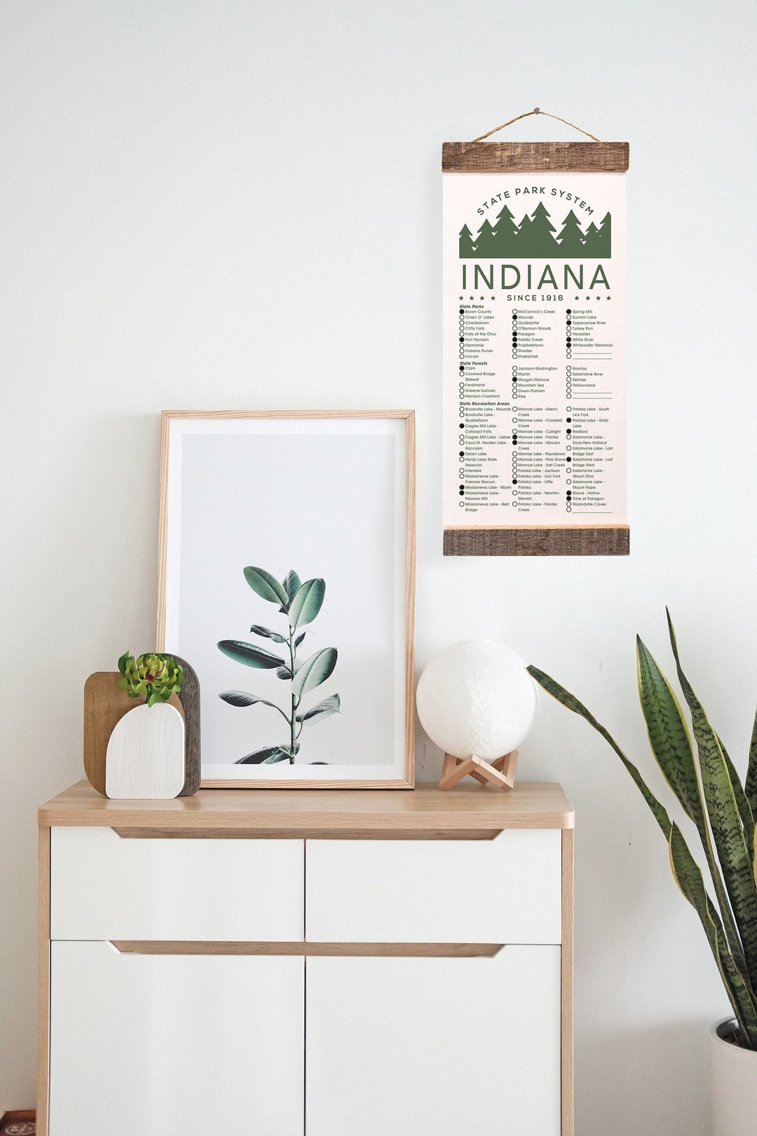 IN State Park Adventure Checklist WITH Pen // Indiana State Park ...