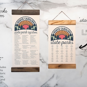 NC State Park Adventure Checklist WITH Pen // North Carolina State Park ...