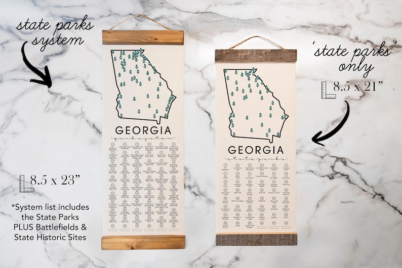 GA State Park Adventure Checklist WITH Pen // Georgia State - Etsy