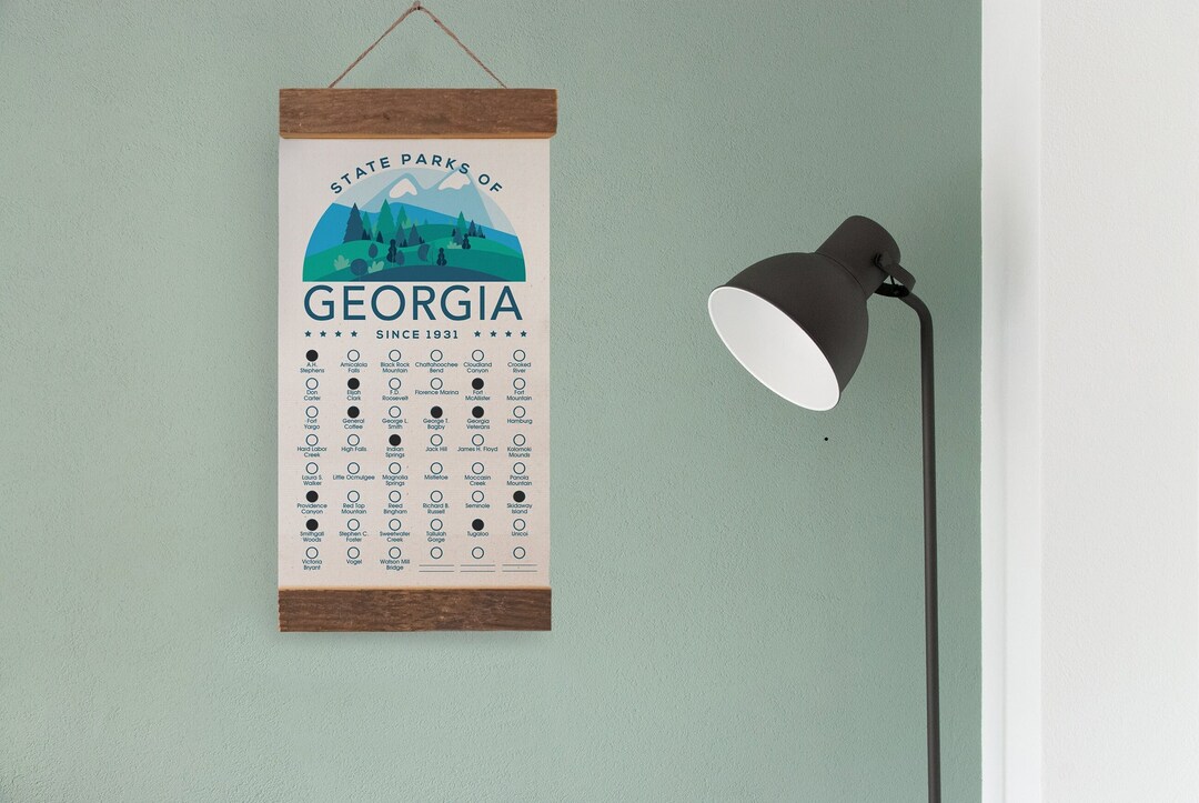 GA State Park Adventure Checklist WITH Pen // Georgia State Park ...