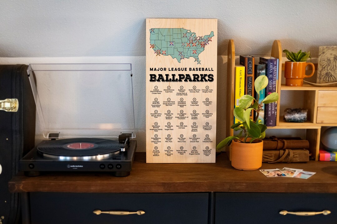 MLB Checklist With Pen, US Baseball Bucketlist, Travel Adventure, Check ...