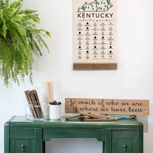 KY State Park Checklists WITH Pen // Kentucky State / Canvas Hanging ...
