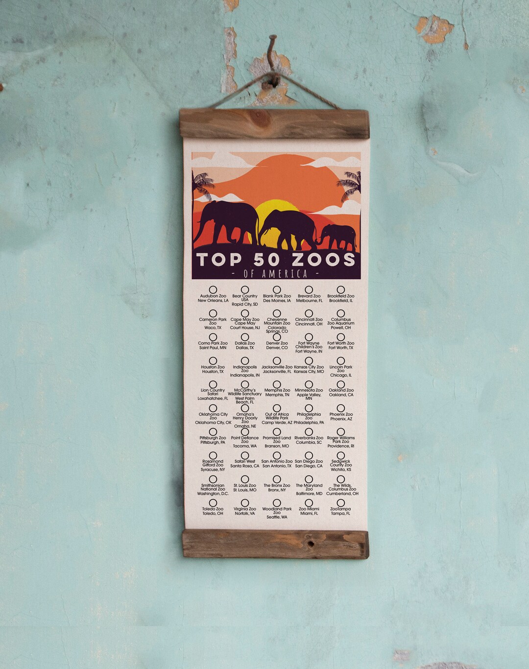 Custom Zoo Checklist With Pen - Etsy