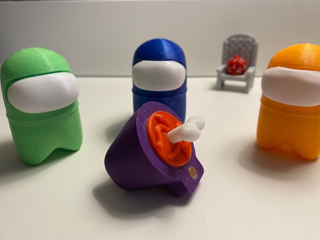 Among Us Crewmate Skeleton 3D Printed Disassemblable Figure Magnetic ...