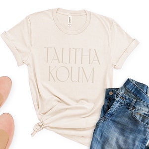 Talitha Koum - Modern Type off White Tee Catholic Tshirt, Christian T ...