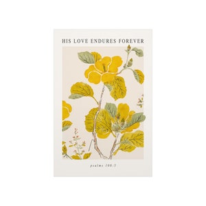 Vintage Floral Christian Bible Verse Poster Wildflower Wallart Catholic ...