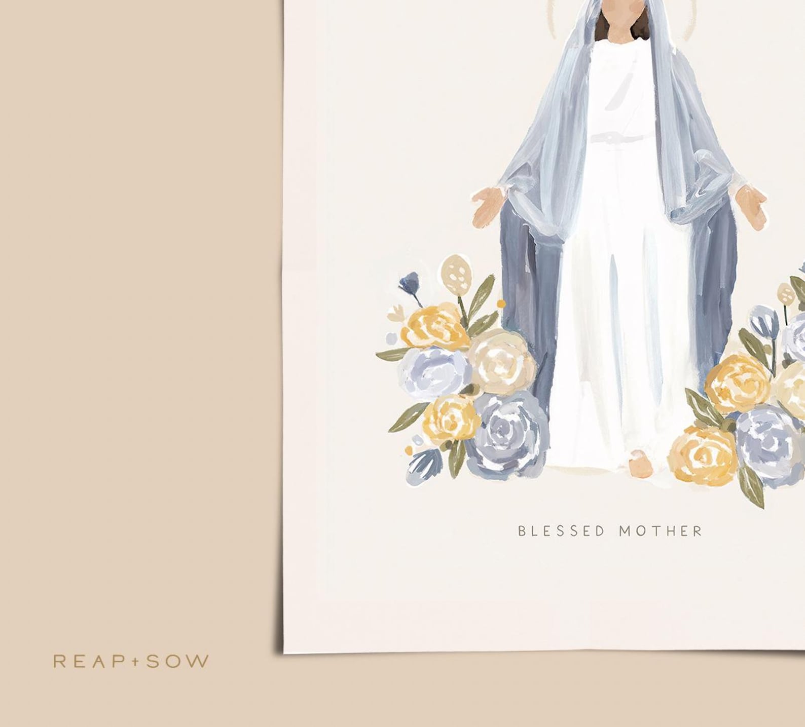 Blessed Virgin Mary Art Print Oil Painting - Catholic Art, Catholic ...