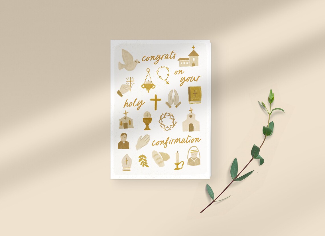 Happy Holy Confirmation Congrats Greeting Card - PRINTABLE Religious ...