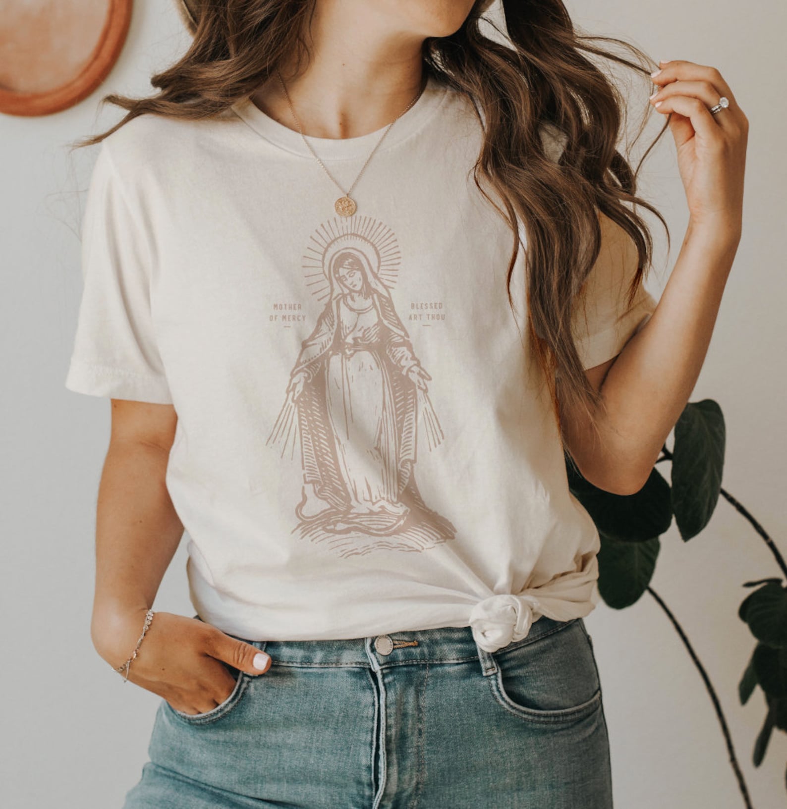 Vintage Virgin Mary T Shirt, Catholic T Shirt, Catholic Apparel ...