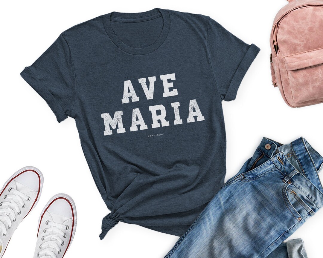 Ave Maria - Catholic Tshirt, Christian T Shirt, Christian Apparel - Etsy