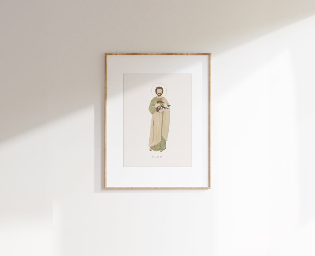 DIGITAL Saint Joseph Art Print Oil Painting - St. Joseph Catholic Art ...
