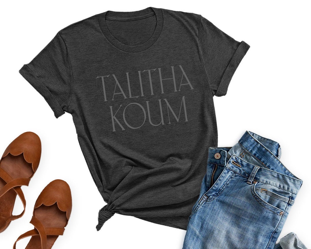 Dark Talitha Koum - Modern Type off White Tee Catholic Tshirt ...