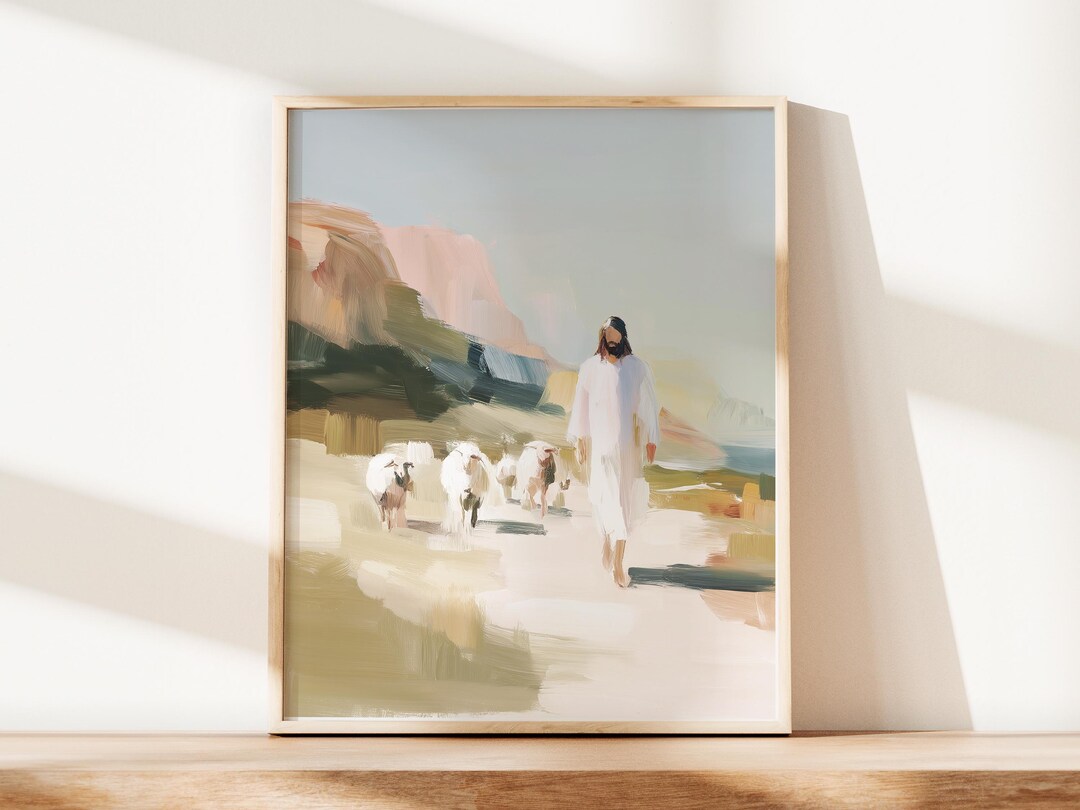 Neutral Jesus Artful Shepherd Art Artful Jesus Oil Painting Good ...
