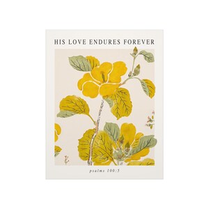 Vintage Floral Christian Bible Verse Poster Wildflower Wallart Catholic ...