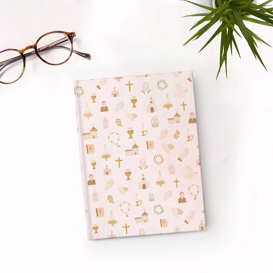 Catholic Journal, Lined Faith Prayer Notebook, Cute Church Design ...