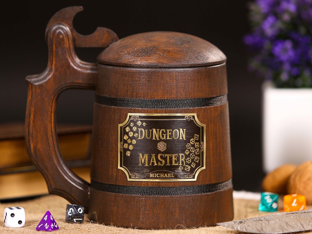 Dungeon Master Mug Personalized, D and D Dm Mug With Lid, Dungeon ...