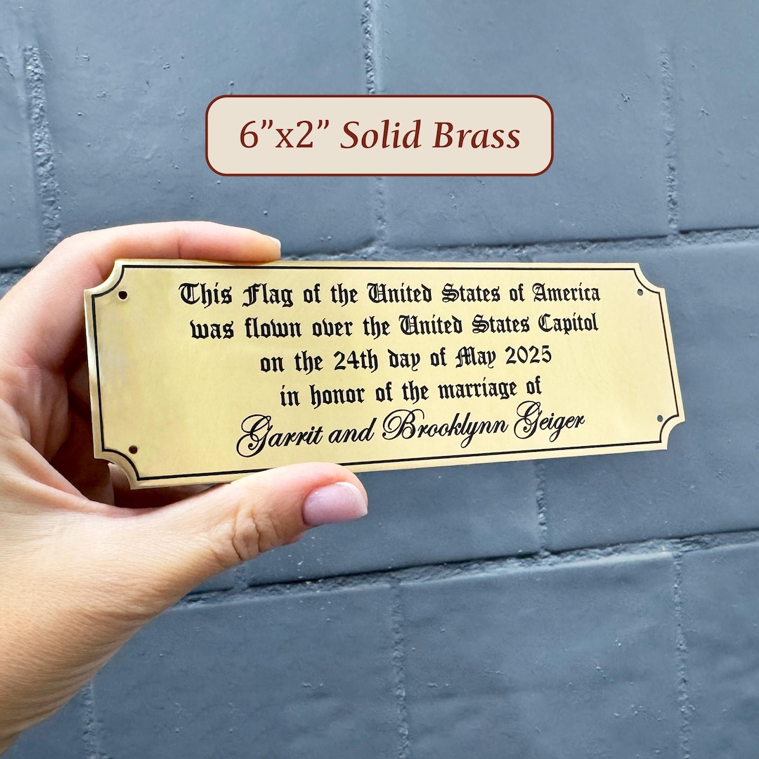 Engraved Brass Plate: Brass Name Plaque, Memorial Plaque, Pet Urn Name ...