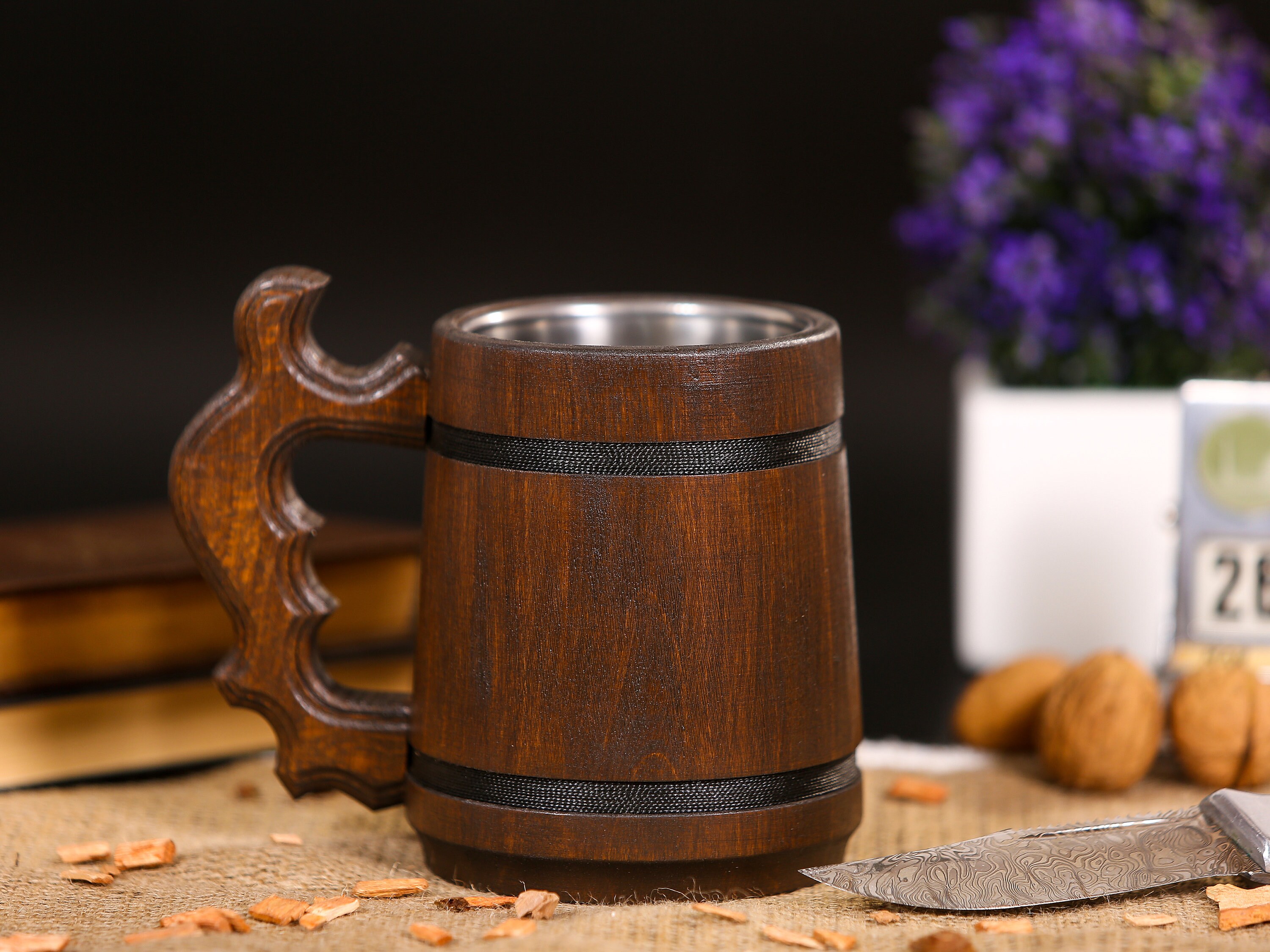 Viking Tankard Viking Compass Beer Mug Viking Runes Mug - Etsy