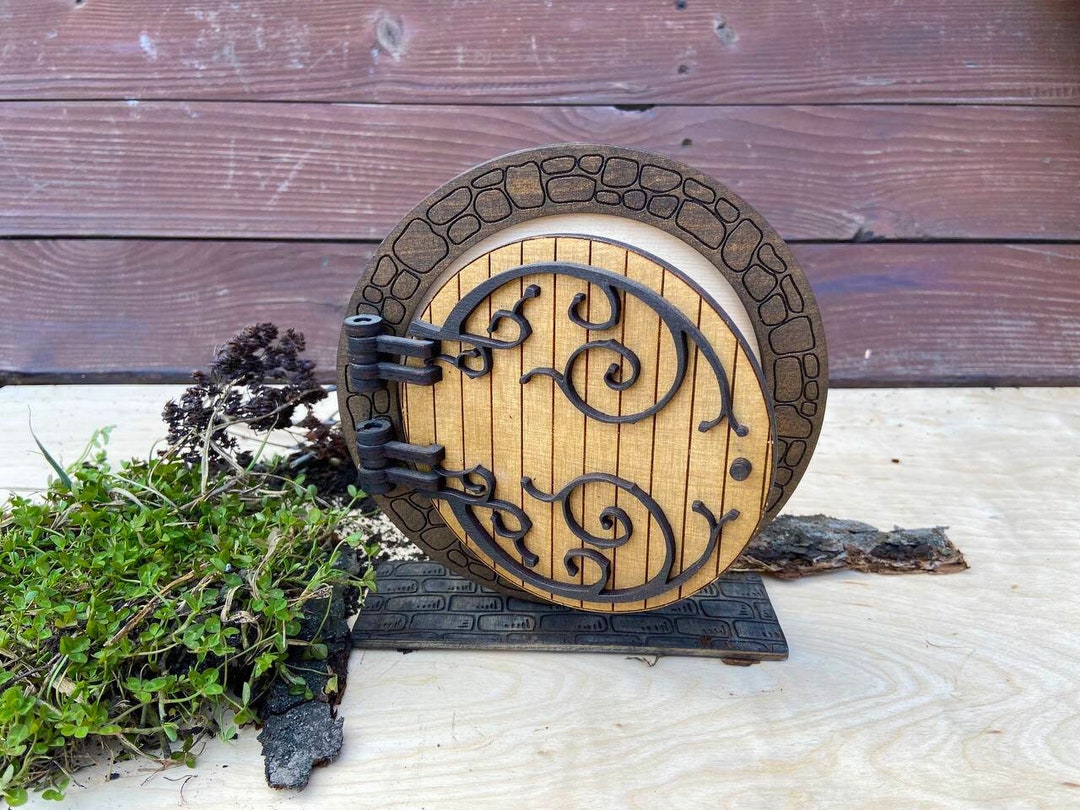 The Hobbit Door, Shire Fairy Door, Fairy Door Wood That Opens, Hobbit ...