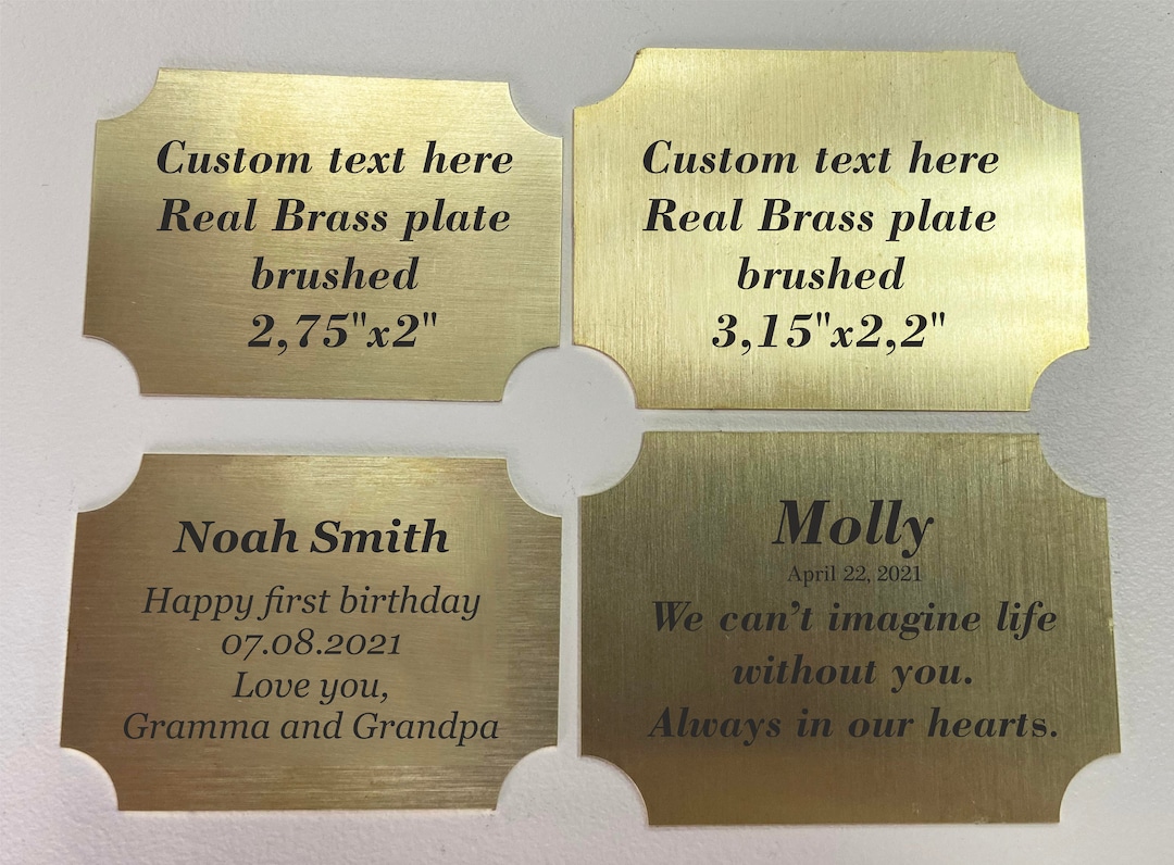 Custom Brass Plate, Engraved Brass Plaque, Personalized Name Plate ...