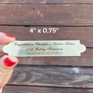 Brass Name Plate Engraved, Trophy Award Name Tag Metal, Brass Name ...