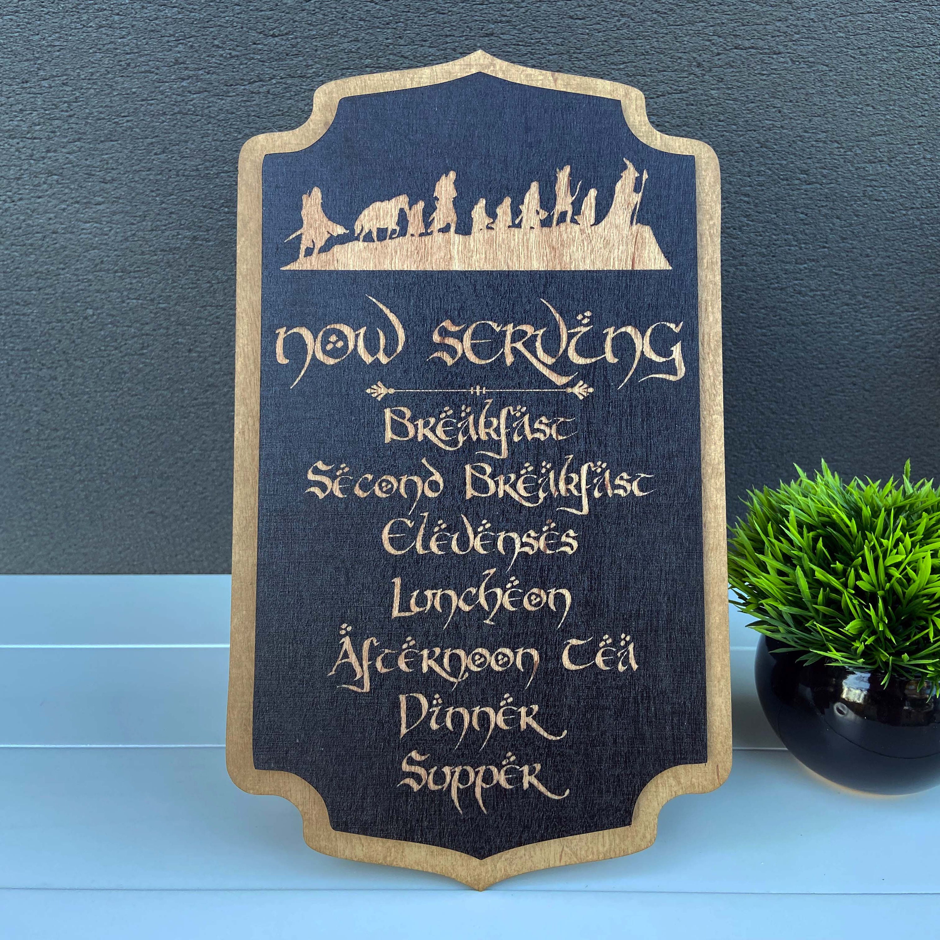 Hobbit Menu Wood Sign Lord of the Rings Decor Hobbit Menu - Etsy