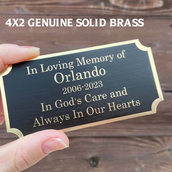Brass Plaque Engraved - Etsy