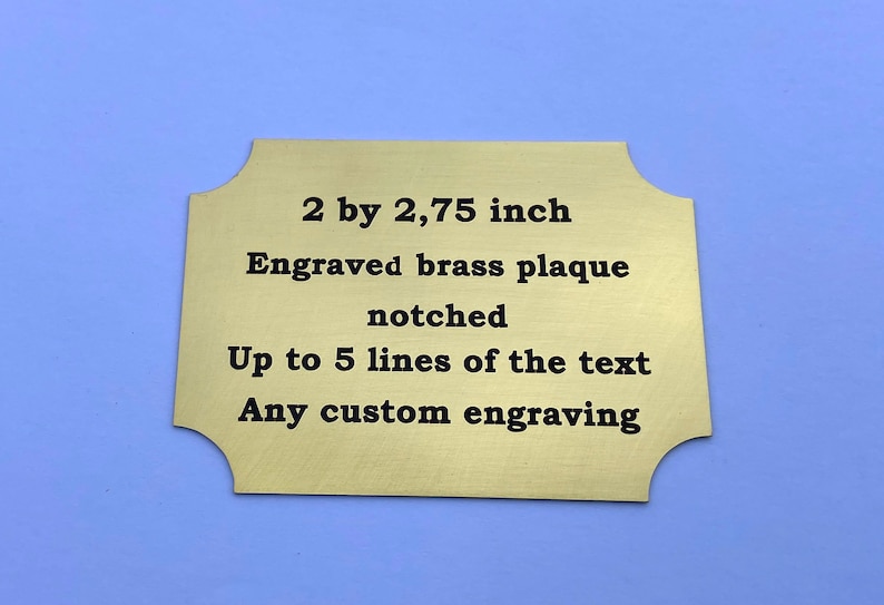 Custom Engraved Brass Plaque Engraved Solid Brass Plate - Etsy
