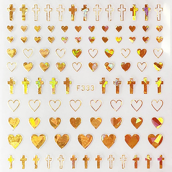 Cross Nail Decal - Etsy